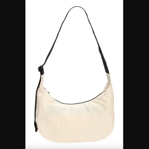 BAGGU | Bags | Baggu Medium Nylon Crescent Bag In Ivory White With ...